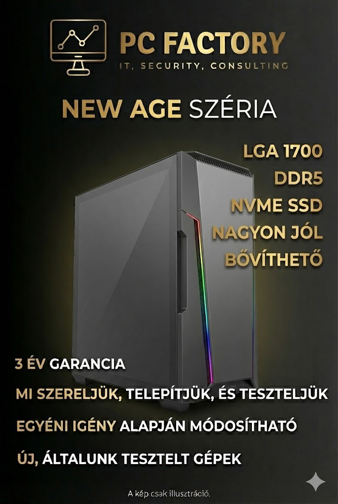 PC FACTORY NEW AGE 6 ( Intel i3 14100/16GB DDR5/1TB NVME SSD